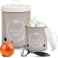 Garlic Onion Storage Containers and Potato Peeler - Metal Vegetable ...