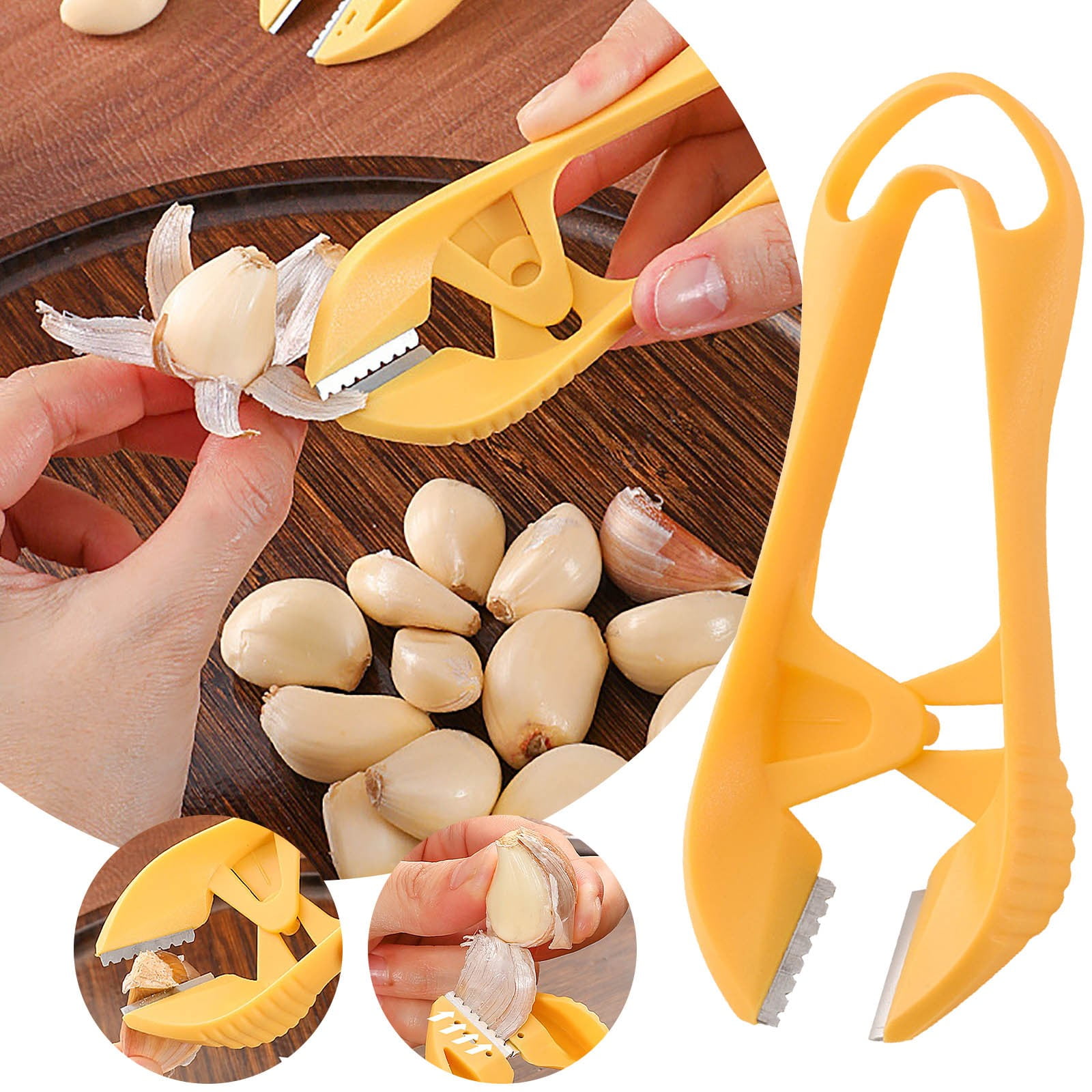 Garlic Peeler Tool,Strawberry Tomato Slicer,Stainless Steel,Ergonomic ...