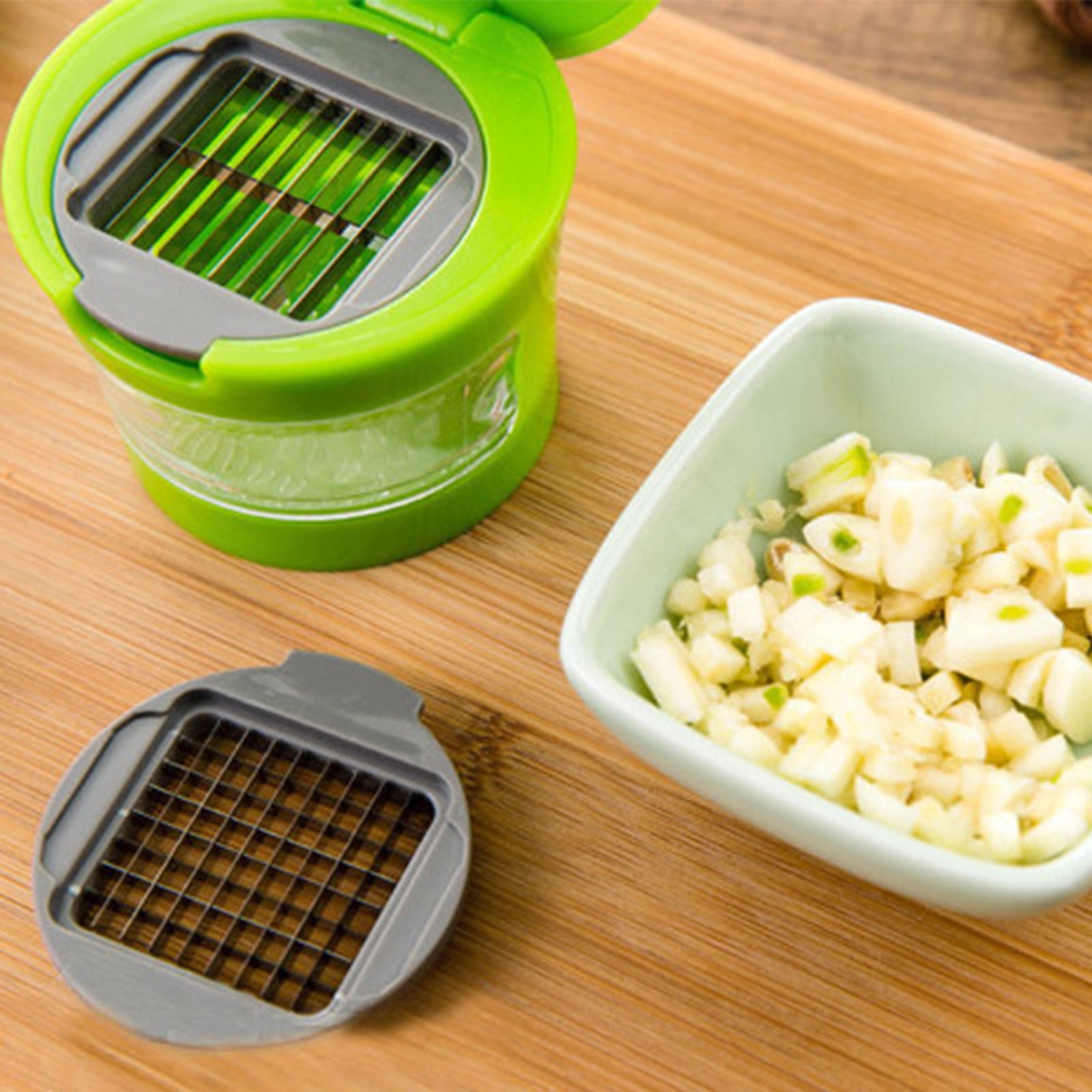 Garlic Press Machine, Multi-Function Food Chopper, Stainless Steel ...