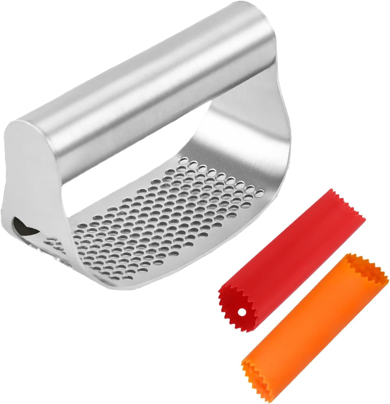 Garlic Press Rocker- Stainless Steel Garlic Mincer and Peeler, Kitchen ...