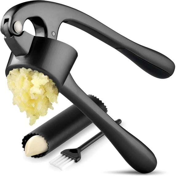 Garlic Press Set - Rust Proof Professional Garlic Mincer Tool - Easy ...