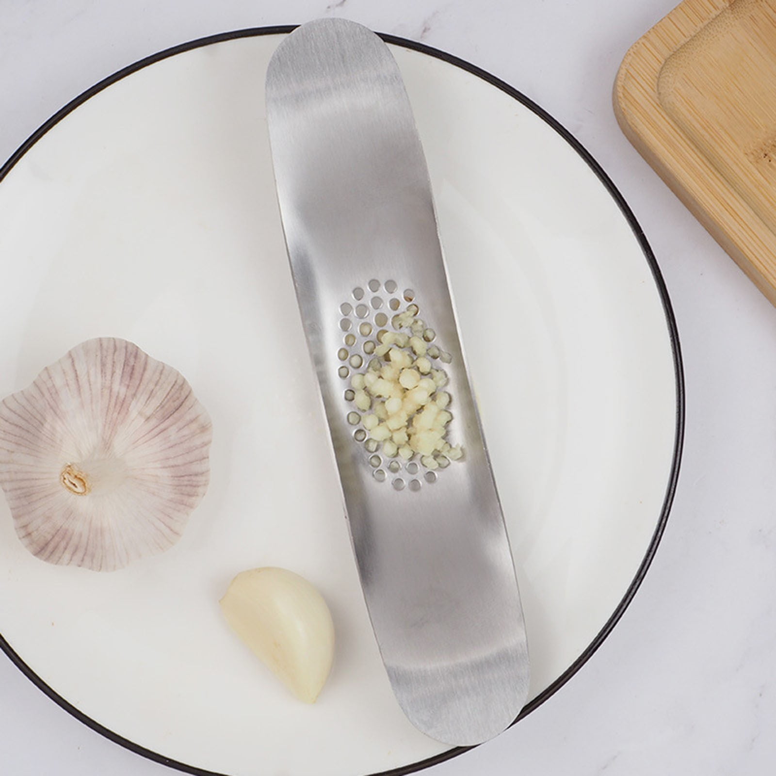 Garlic Press Shiogb Clearance Arc Shaped Kitchen Garlic Grinder Manual ...