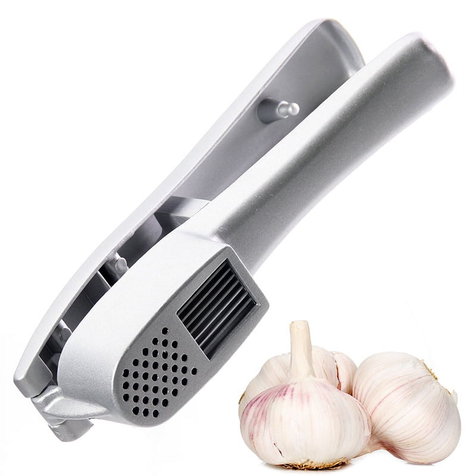 Garlic Press & Slicer 2 in 1 - Aluminium Garlic & Ginger Mincer and ...