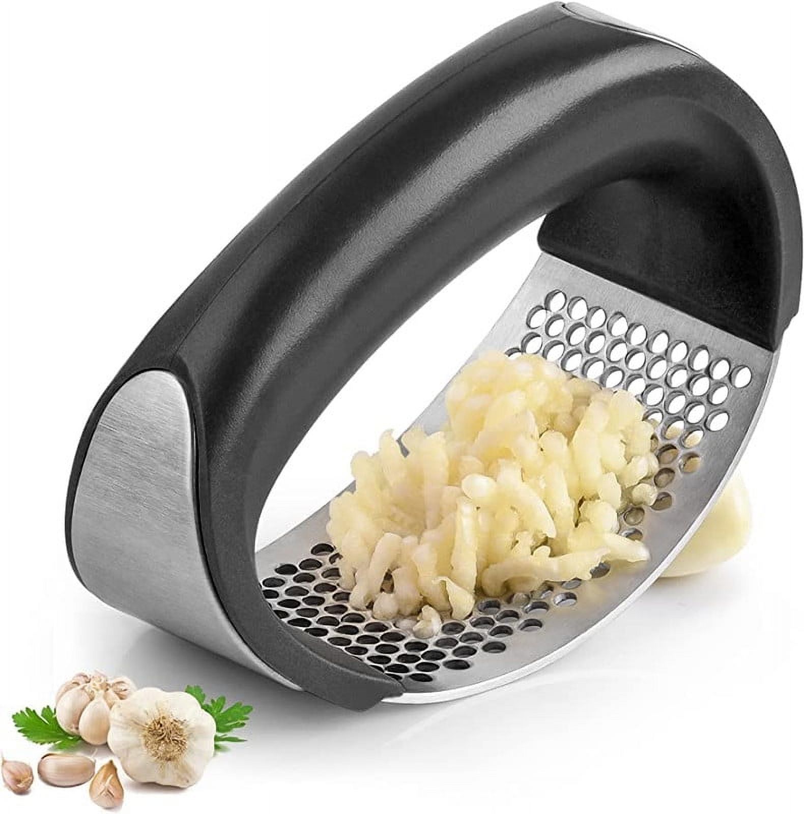 Garlic Rocker Press Stainless Steel Garlic Crusher Professional Kitchen ...