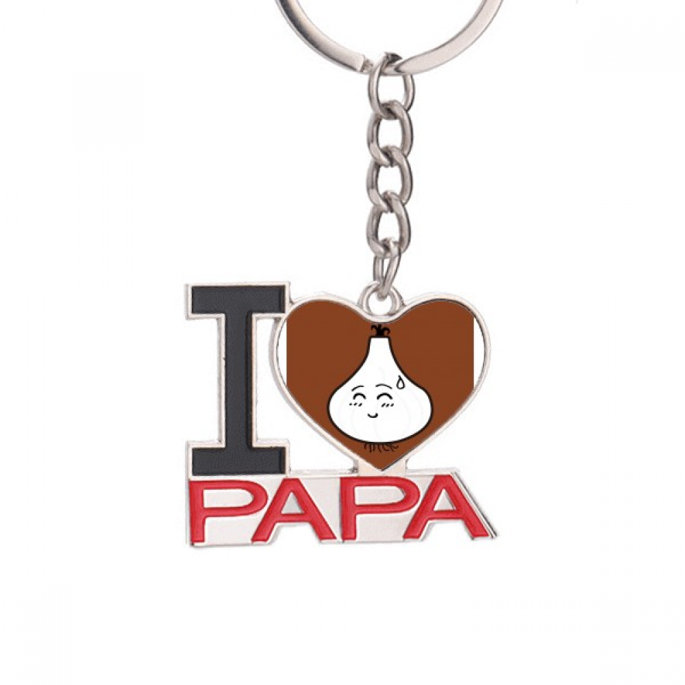 Garlic Speechless Lovely Little Face Keychain Metal Keyring Holder Love ...