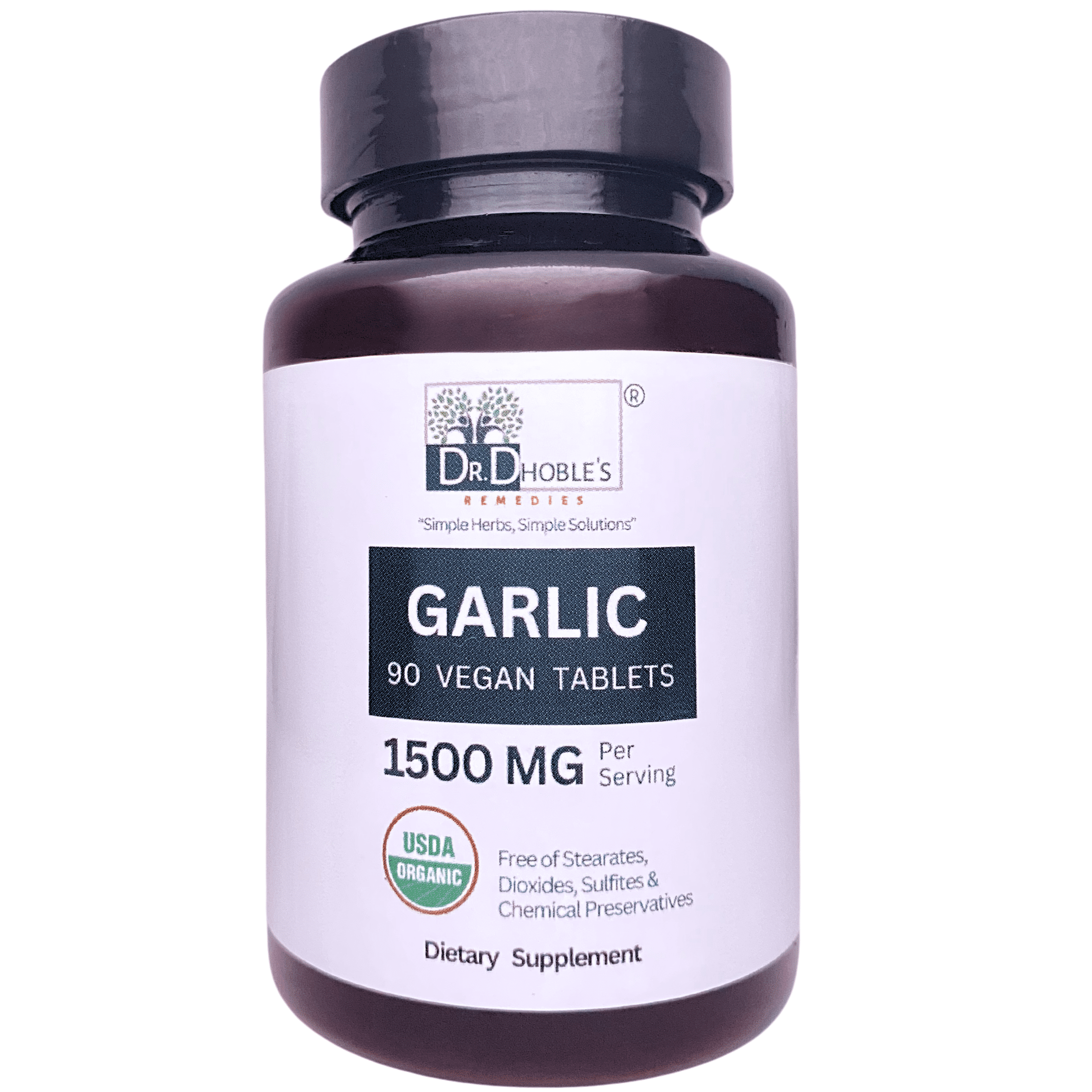 Garlic Tablets - USDA Organic, No Extract, Herb in Natural Form, No ...