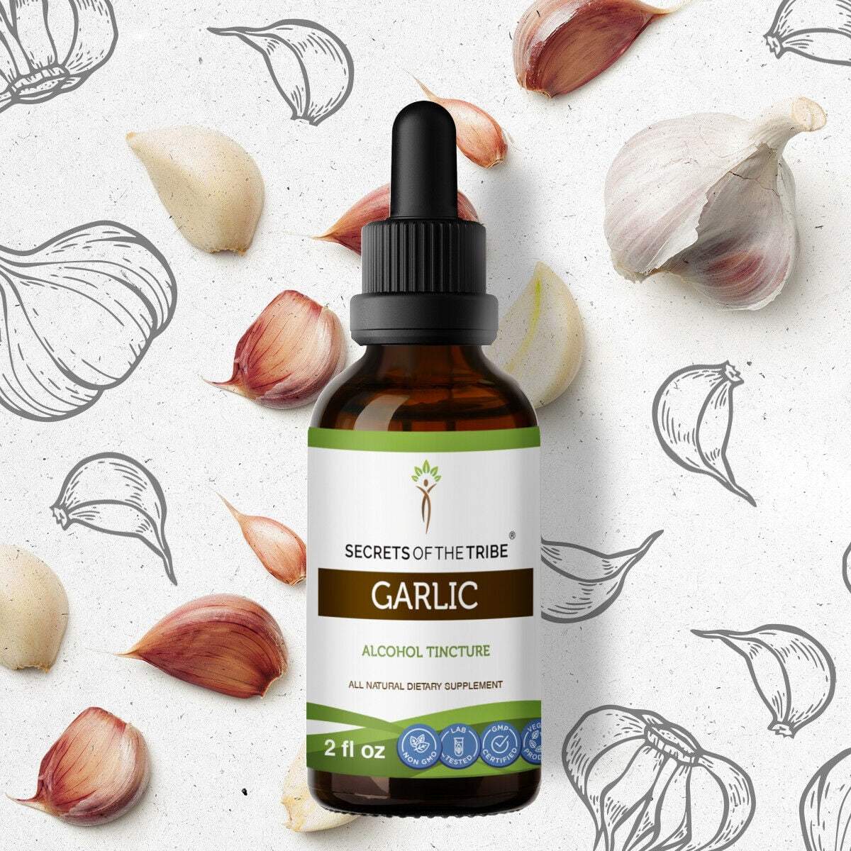 Garlic Tincture Alcohol Extract, Garlic Allium sativum Supports ...