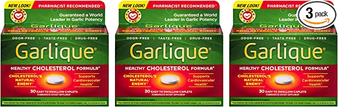 Garlique Healthy Cholesterol Formula with 5000 mcg of Allicin, 60 ...