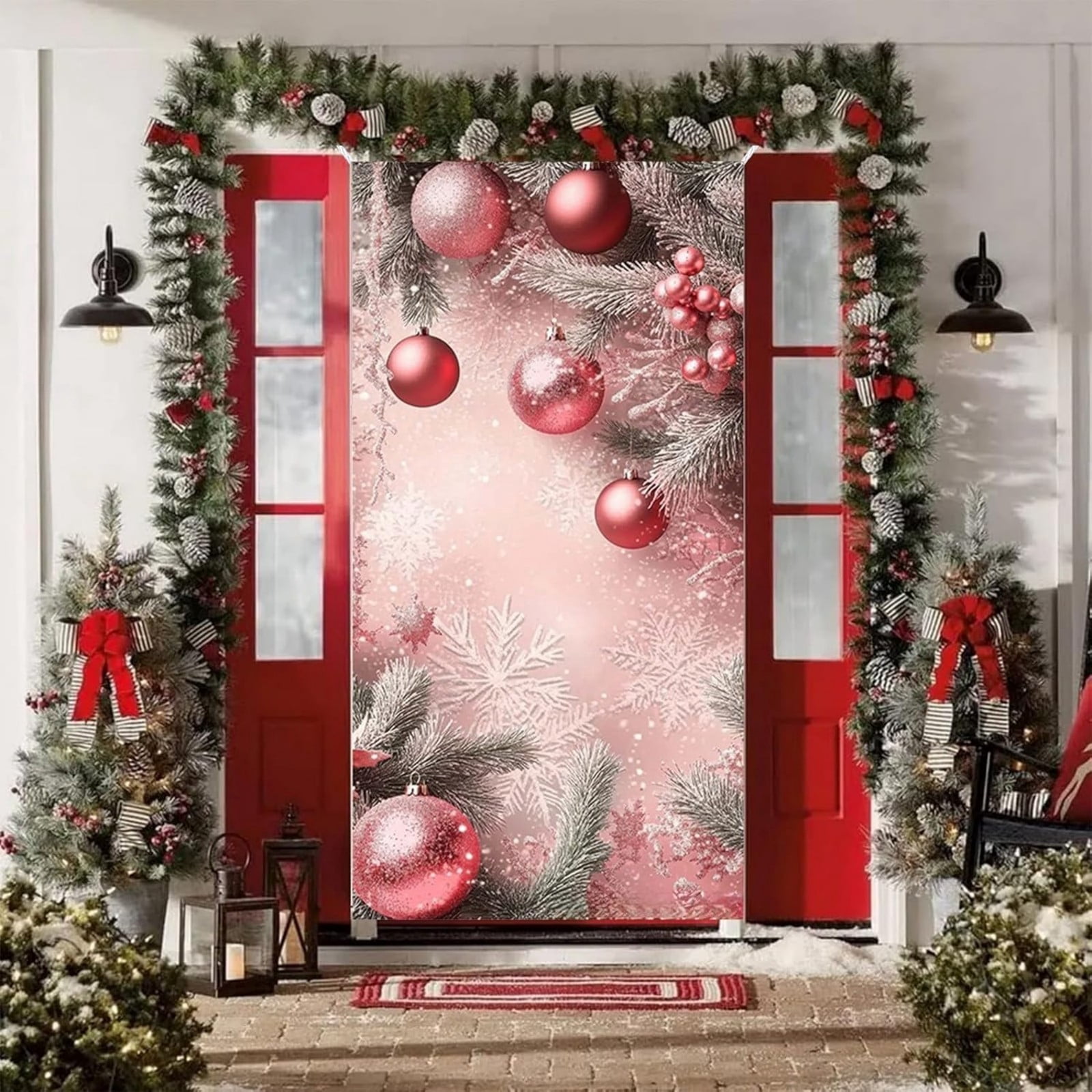 Garloy Festive Fabric Door Covers,Door Sleeves Decorations,Christmas ...