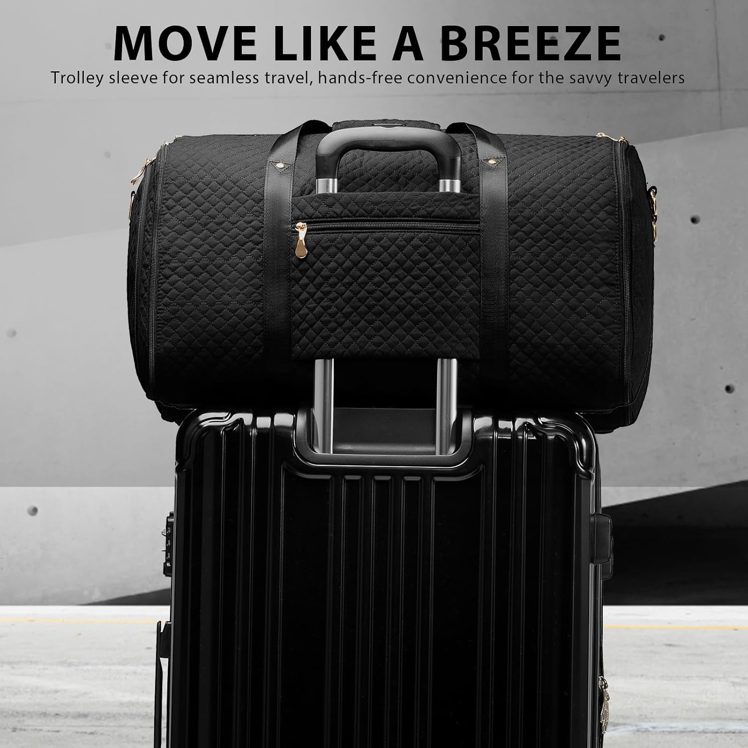 Garment Bag Carry On Convertible Travel Duffel Bag with Shoe Pouch ...