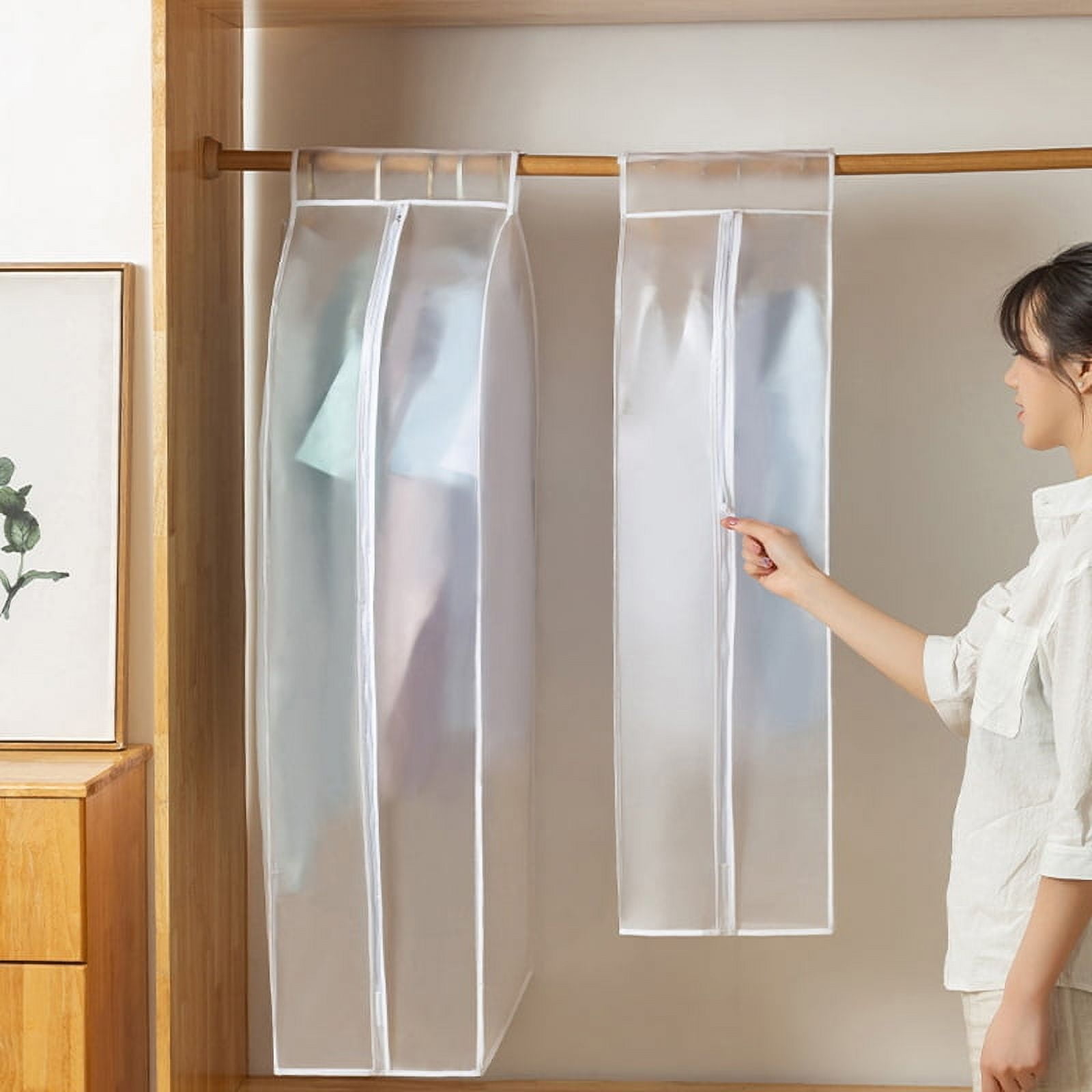 Garment Bag Large Translucent Dustproof and Moisture Proof Hanging ...