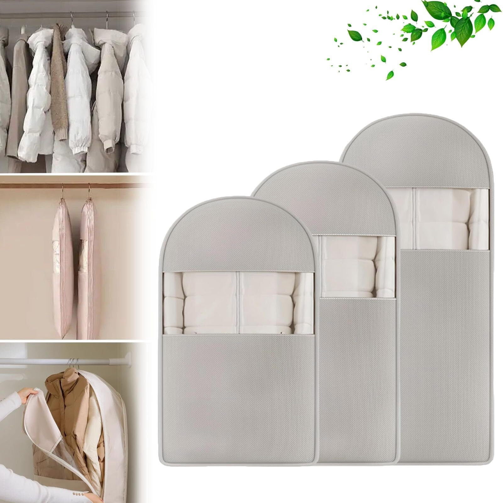 Garment Bags, 2025 Space Saving Hanging Garment Bag with Self ...