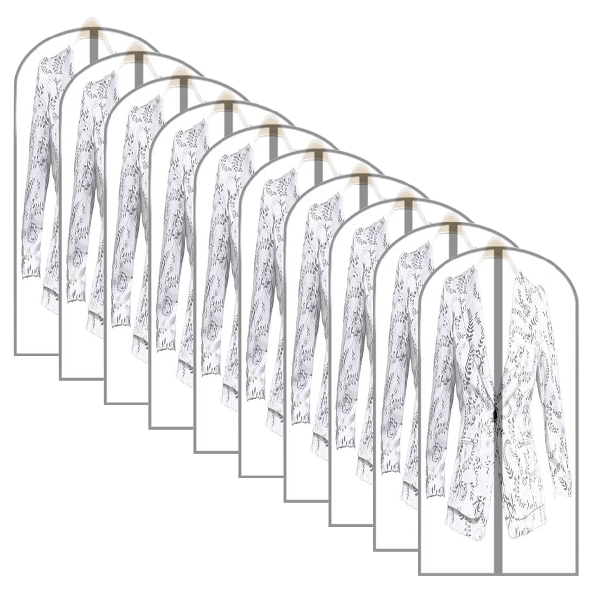 Garment Bags Clothes Covers Protecting Dusts (Set of 10) for Storage ...