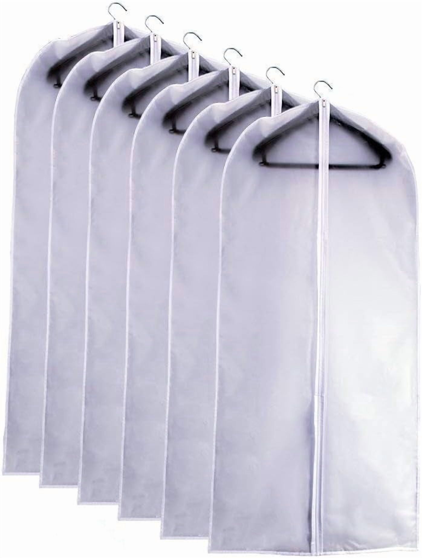 Garment Bags Covers 24''X60'' Dress Bags for Hanging Clothes (Pack of 6 ...