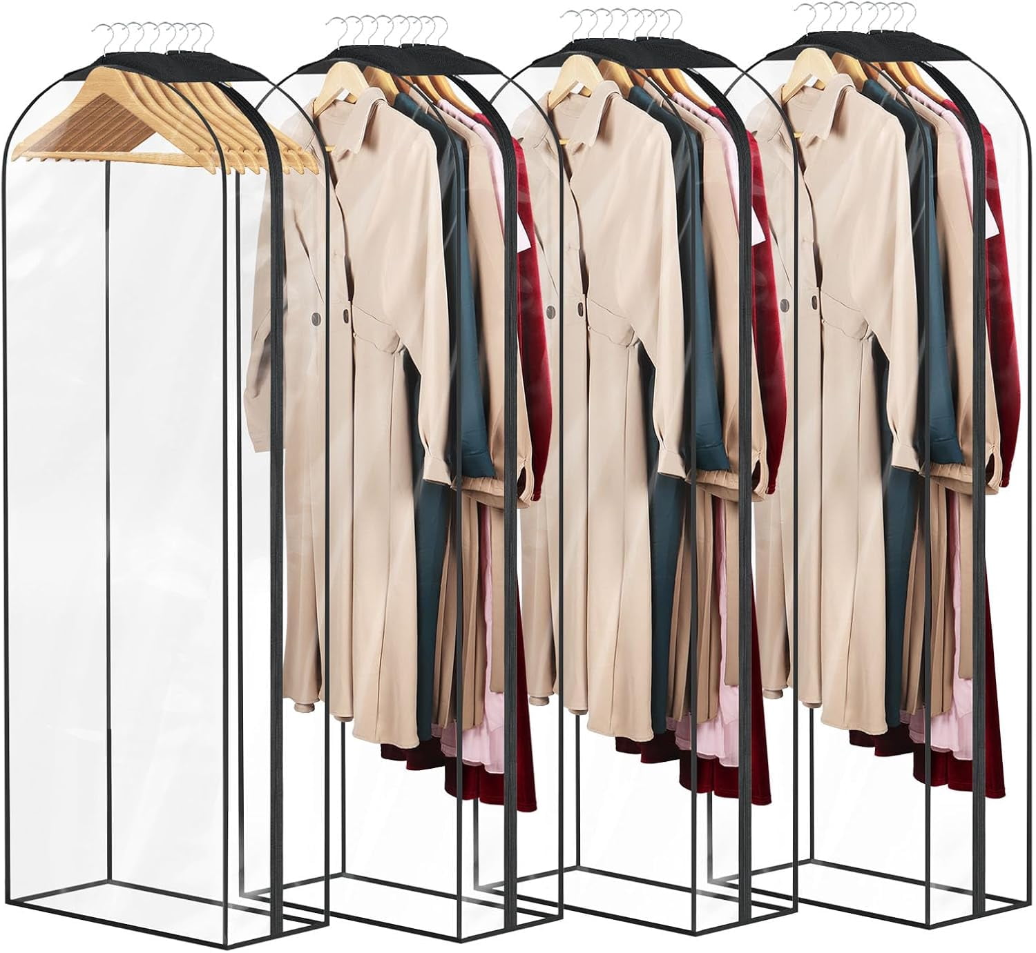 Garment Bags Garment Covers for Hanging Clothes, 10" Gusseted Clear ...
