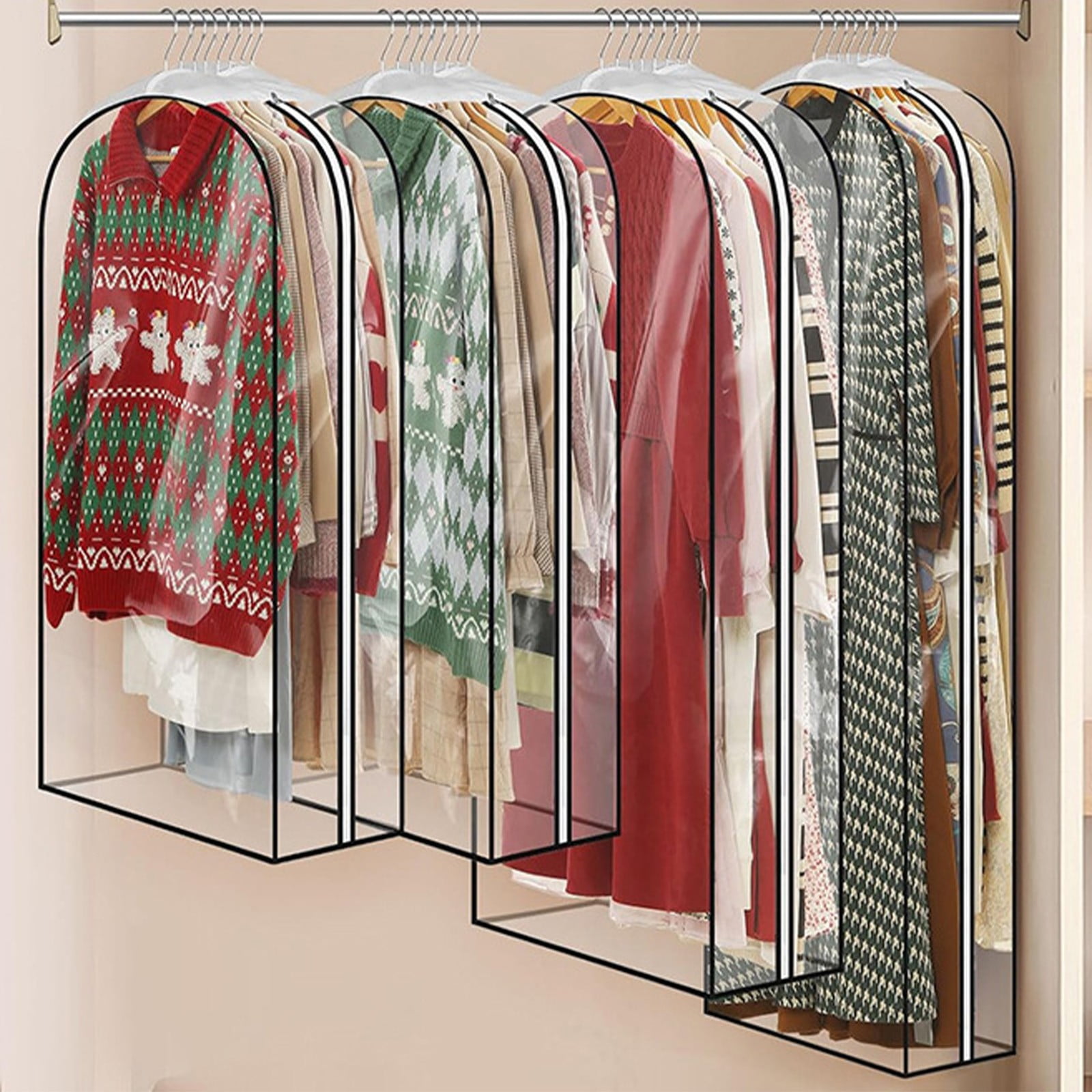 Garment Bags for Hanging Clothes 40” Long, All Clear Suit Bags for ...