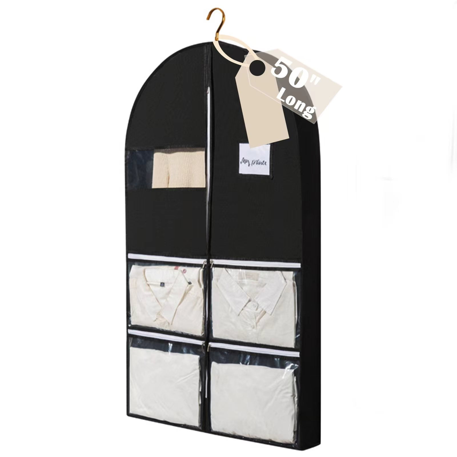 Ricihene Heavy-Duty Garment Bag, Pvc, Black, 50" - Walmart.com