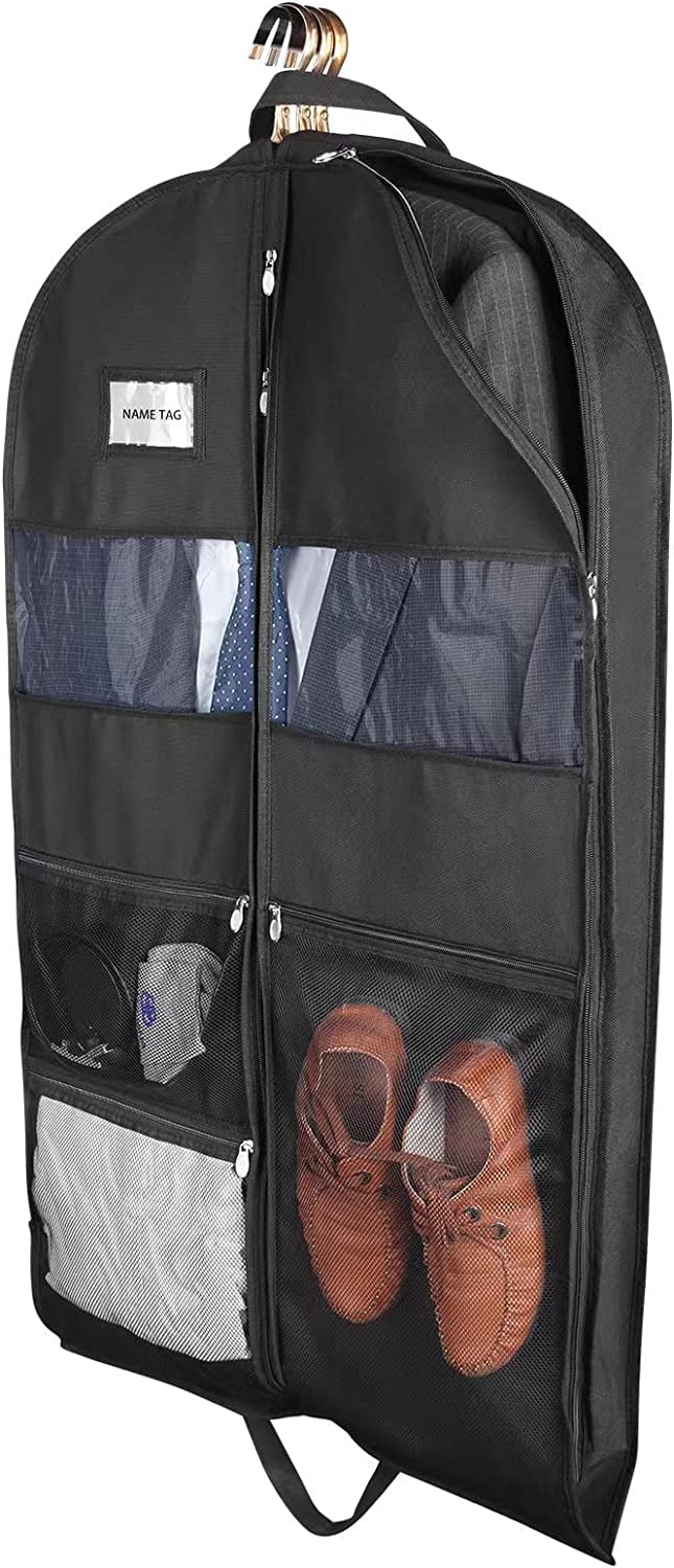Garment Bags for Travel, Heavy Duty 43" Hanging Suit Bag for Men ...