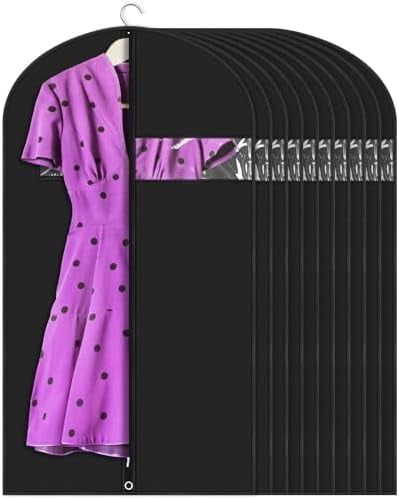 Garment Bags for Hanging Clothes (43'' x 24'' set of 10) Zipper Suit ...