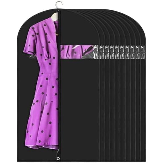 Garment Bags for Hanging Clothes (43'' x 24'' set of 10) Zipper Suit ...