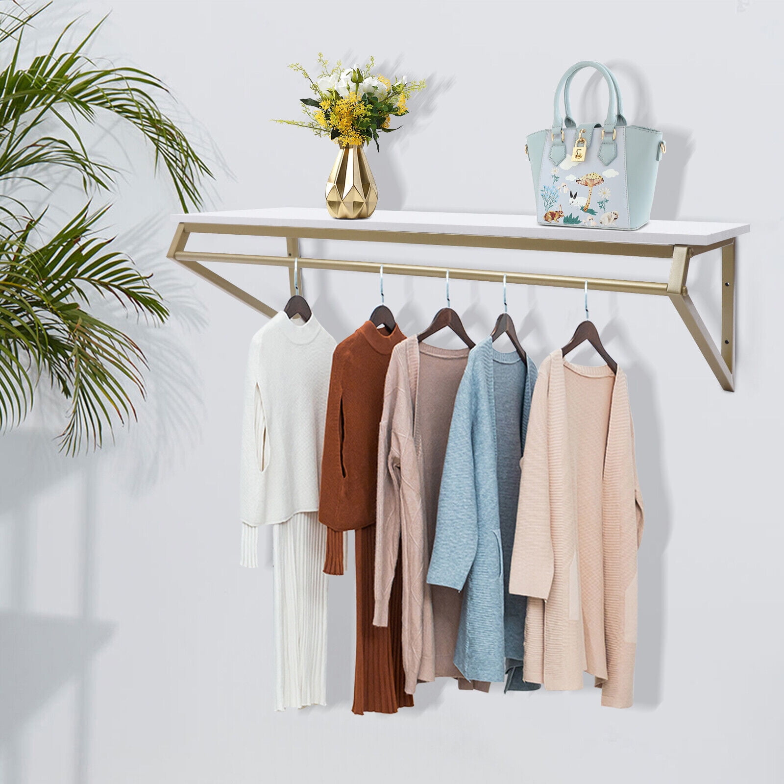 Garment Clothes Rack Gold Metal Clothing Rack Clothes Hanger Display ...