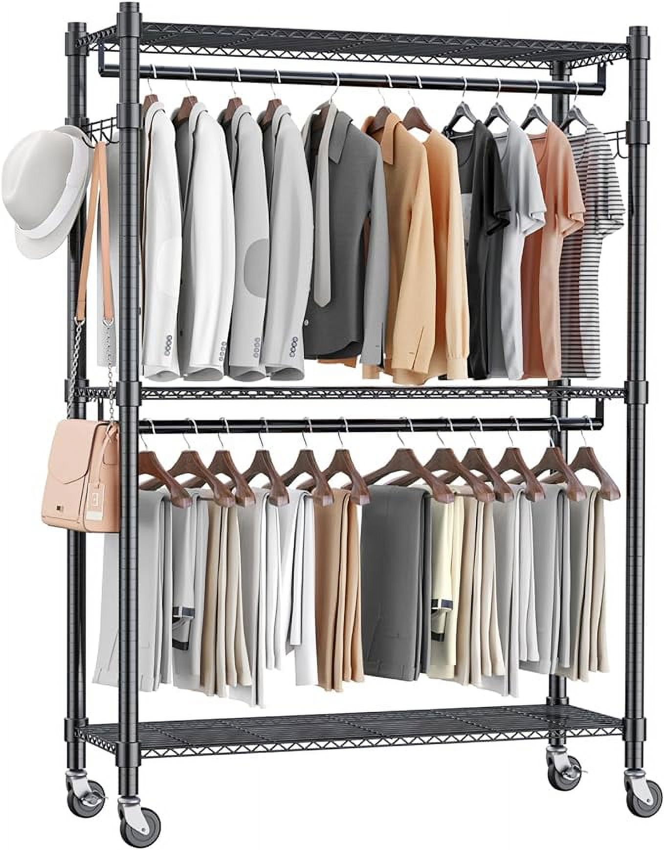 Better Homes & Gardens 2 Tier Garment Rack with 3 Drawer Closet ...