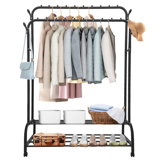 Garment Rack for Hanging Clothes, Multi-functional Bedroom Clothes Rack ...
