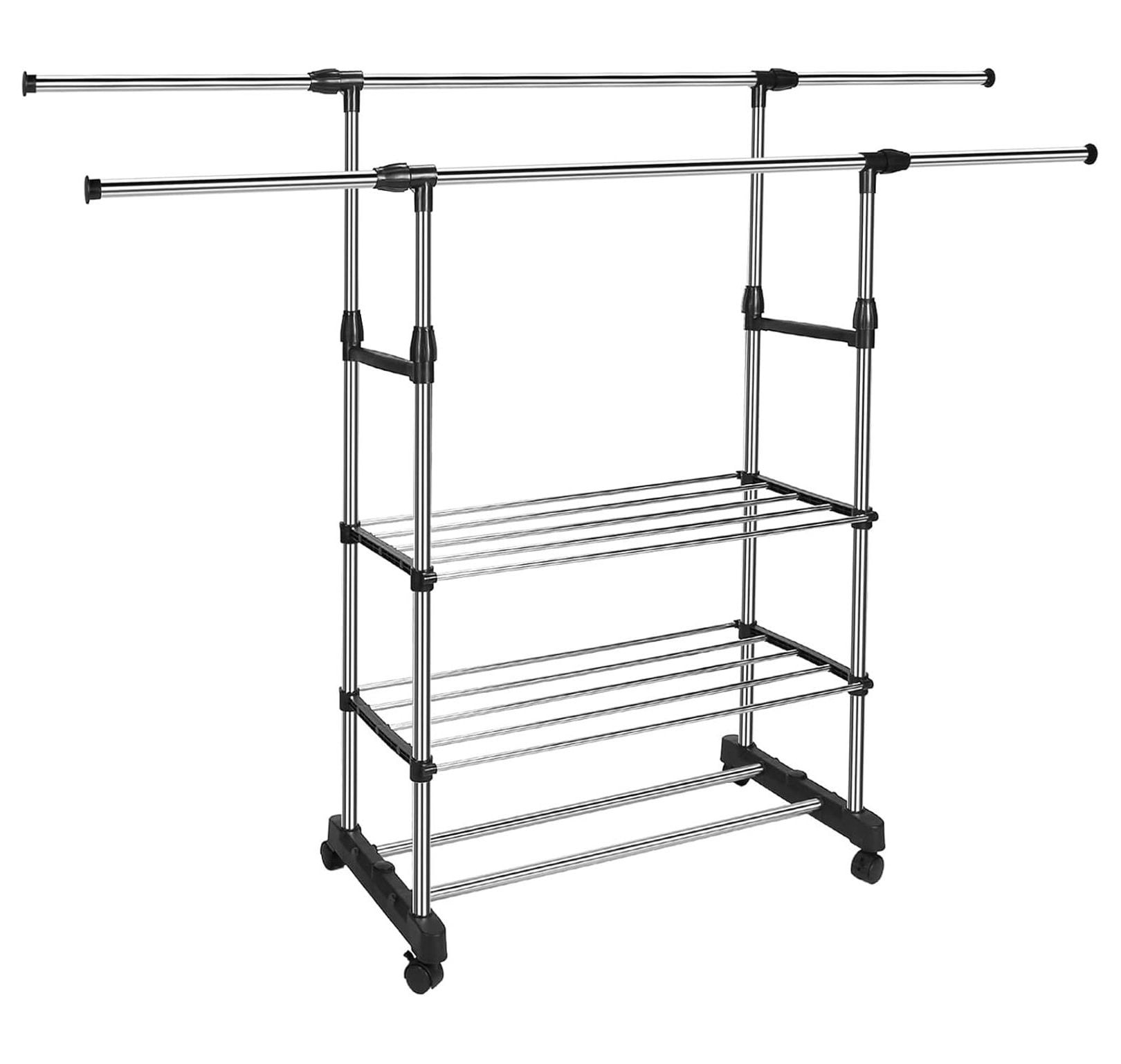 Garment Shelf Extendable Garment Hanging Rack Extendable Garment ...
