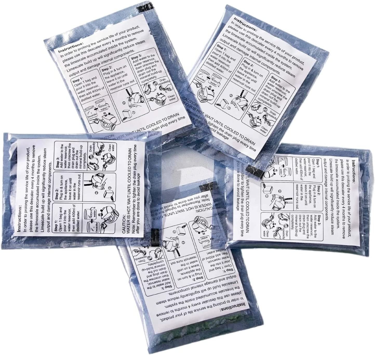 Garment Steamer Descaling Decalcifier Packets for Mineral Deposits and ...