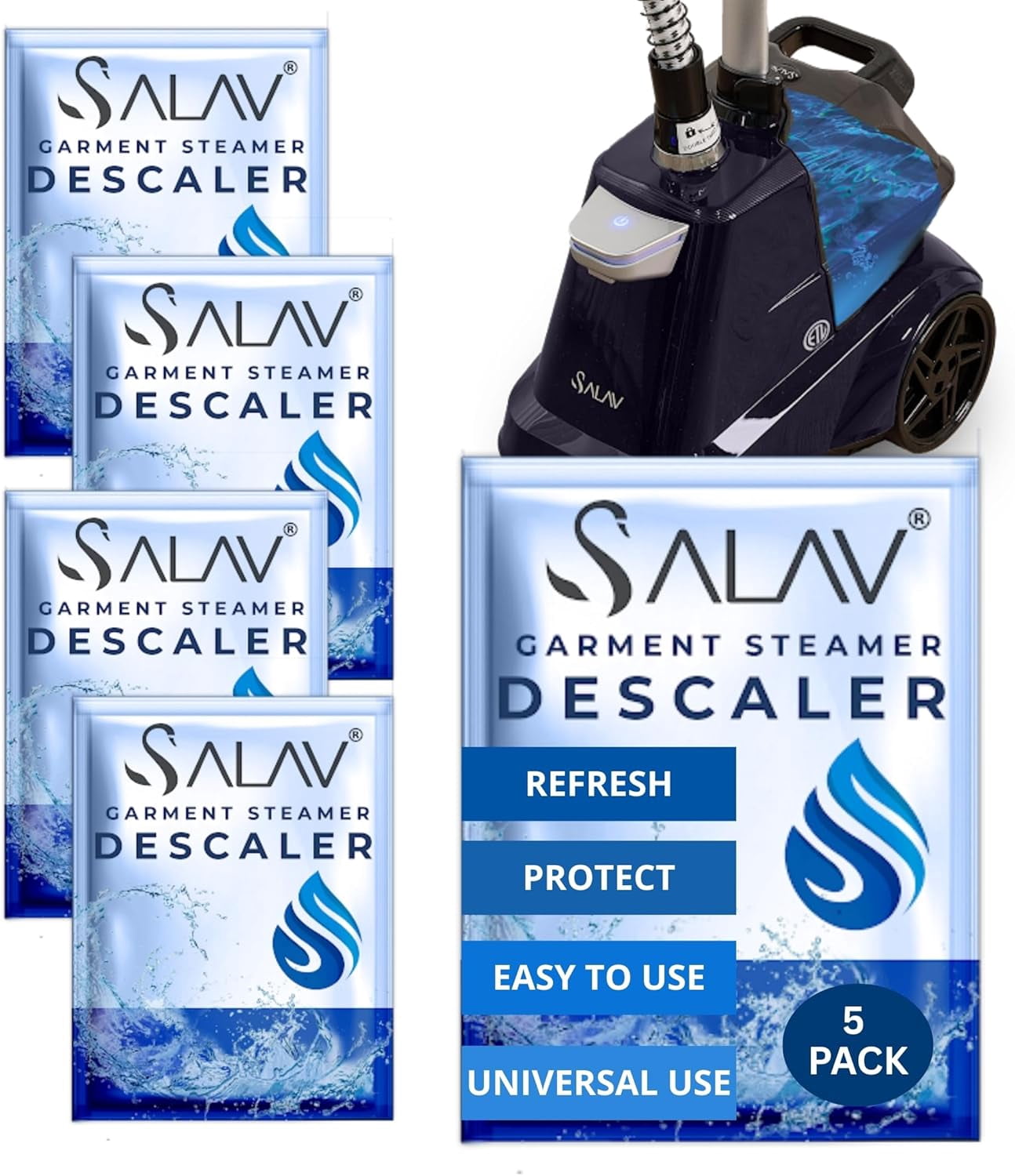 Garment Steamer Descaling Solution Decalcifier Packets for Mineral ...