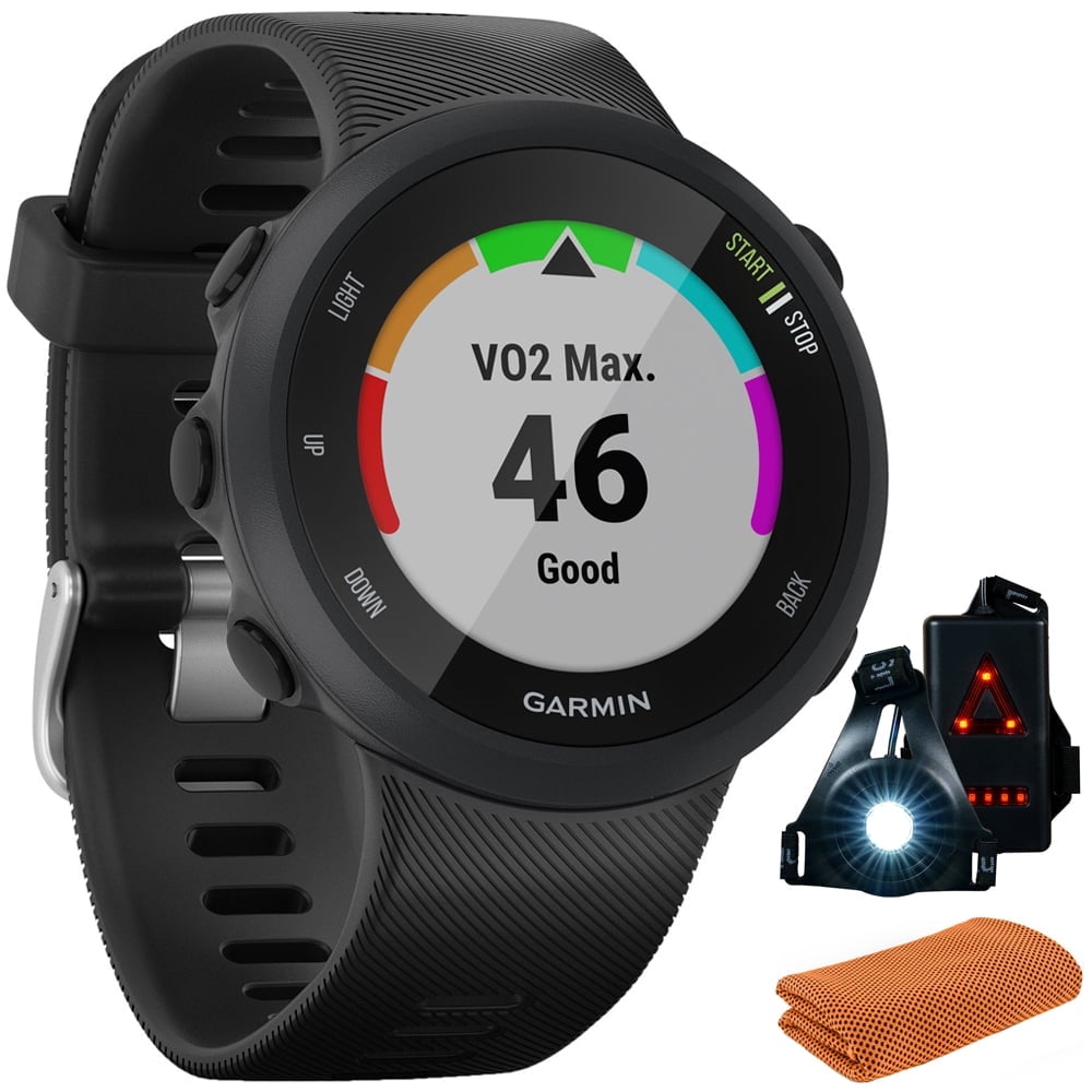 Garmin 010-02156-05 Forerunner 45 GPS Running Watch 45mm, Black Bundle ...