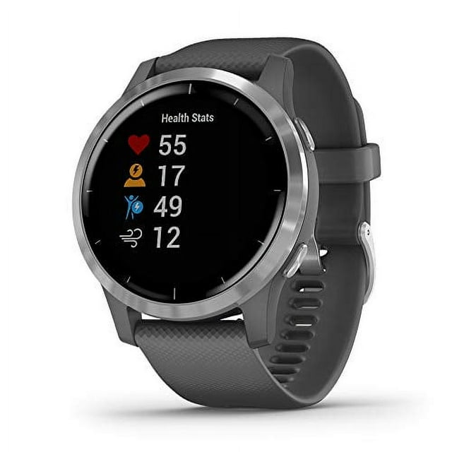 Garmin 010-02174-01 Vivoactive 4, GPS Smartwatch, Features Music, Body ...