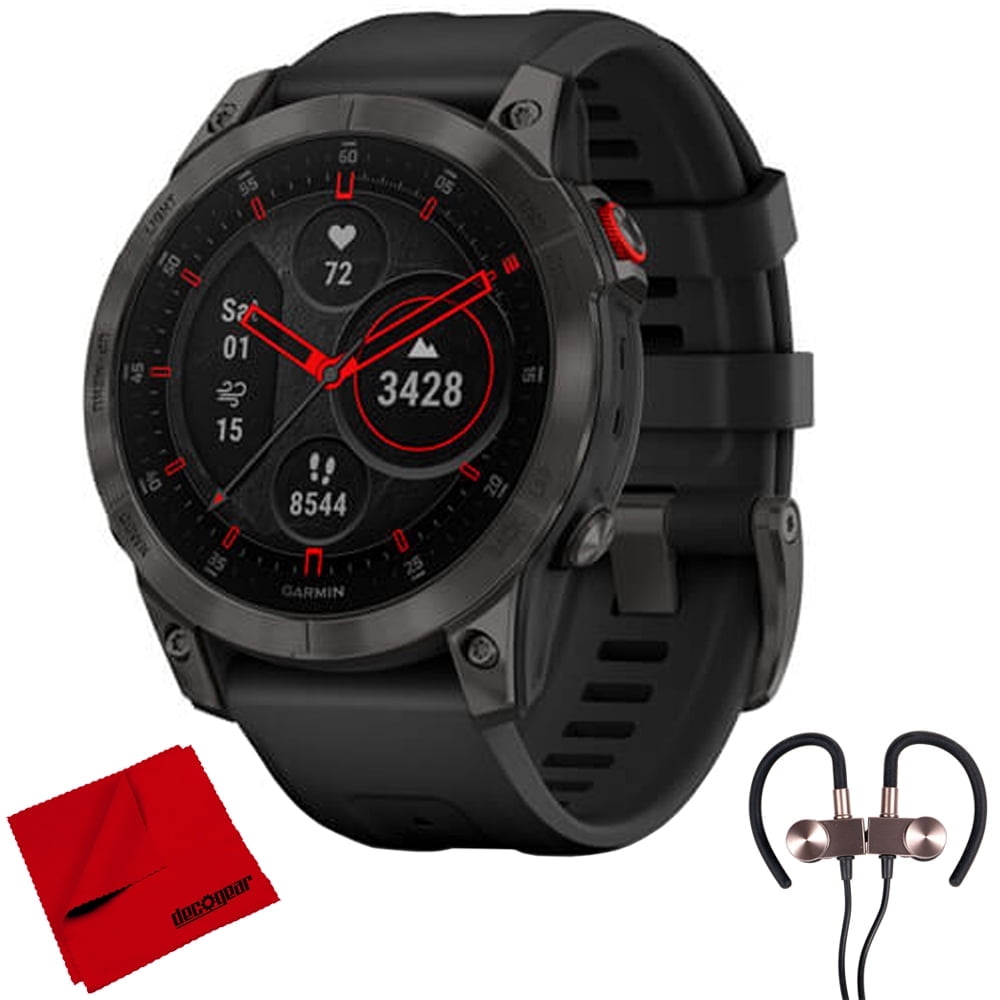Garmin epix Gen 2 Smartwatch, Black Titanium with Wireless Sport ...