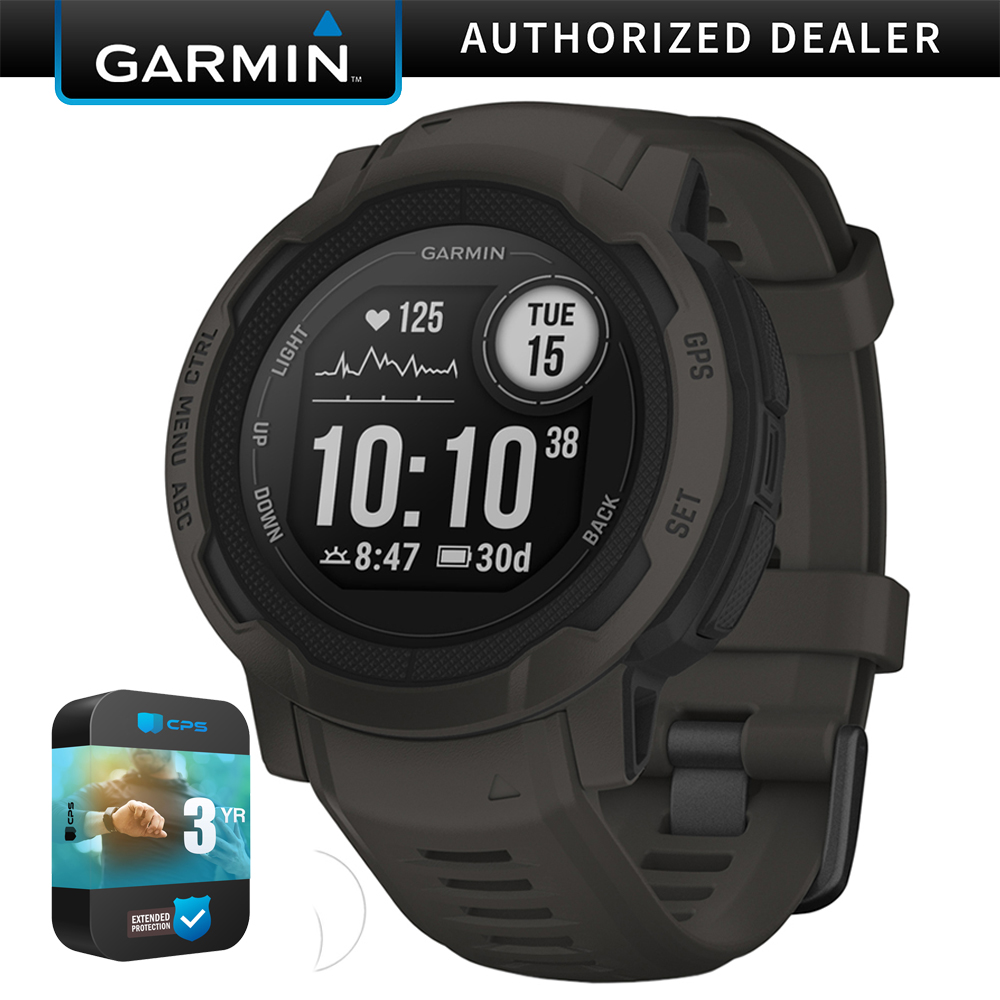 Garmin 010-02627-10 Instinct 2 Solar Smartwatch Graphite Bundle with ...