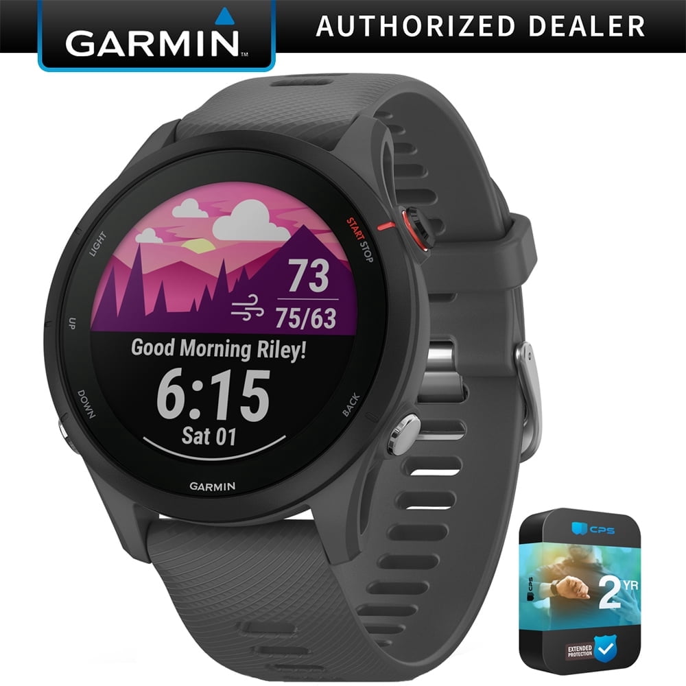 Garmin forerunner 255 (GPS) 33 mm Slate Gray Case with Slate Gray Band ...