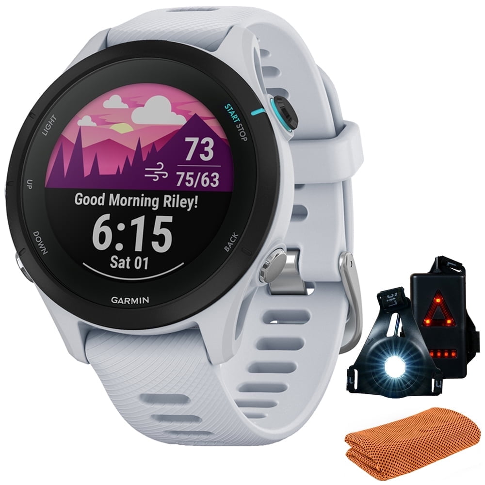 Garmin 010-02641-23 Forerunner 255S Music GPS Smartwatch, Whitestone ...
