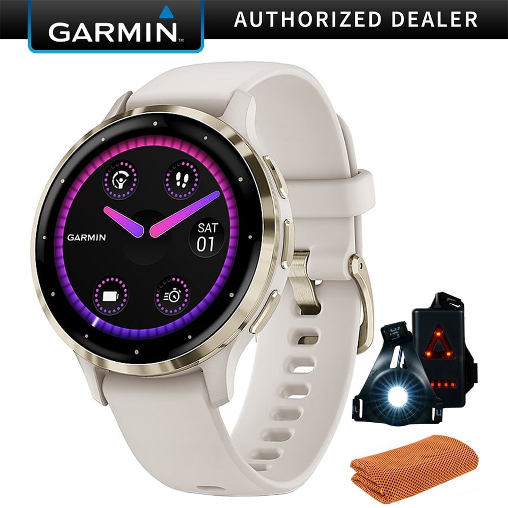 Garmin Venu 3S Smartwatch with Music, GPS, Gold Steel Bezel, Ivory Case ...