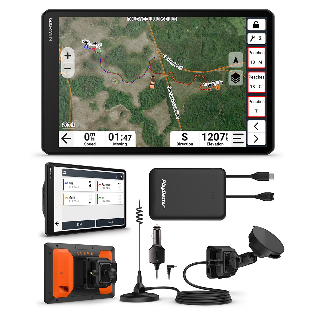 Garmin Alpha XL in-Vehicle Dog Tracking GPS Navigator Bundle with ...