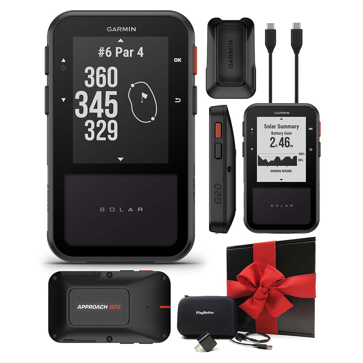 Garmin Approach G20 Solar GPS Golf Handheld Gift Box Bundle with ...