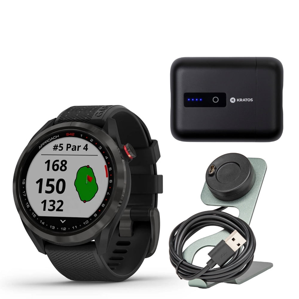 Garmin Approach S42 GPS Golf Smartwatch (Ceramic Bezel and Black ...