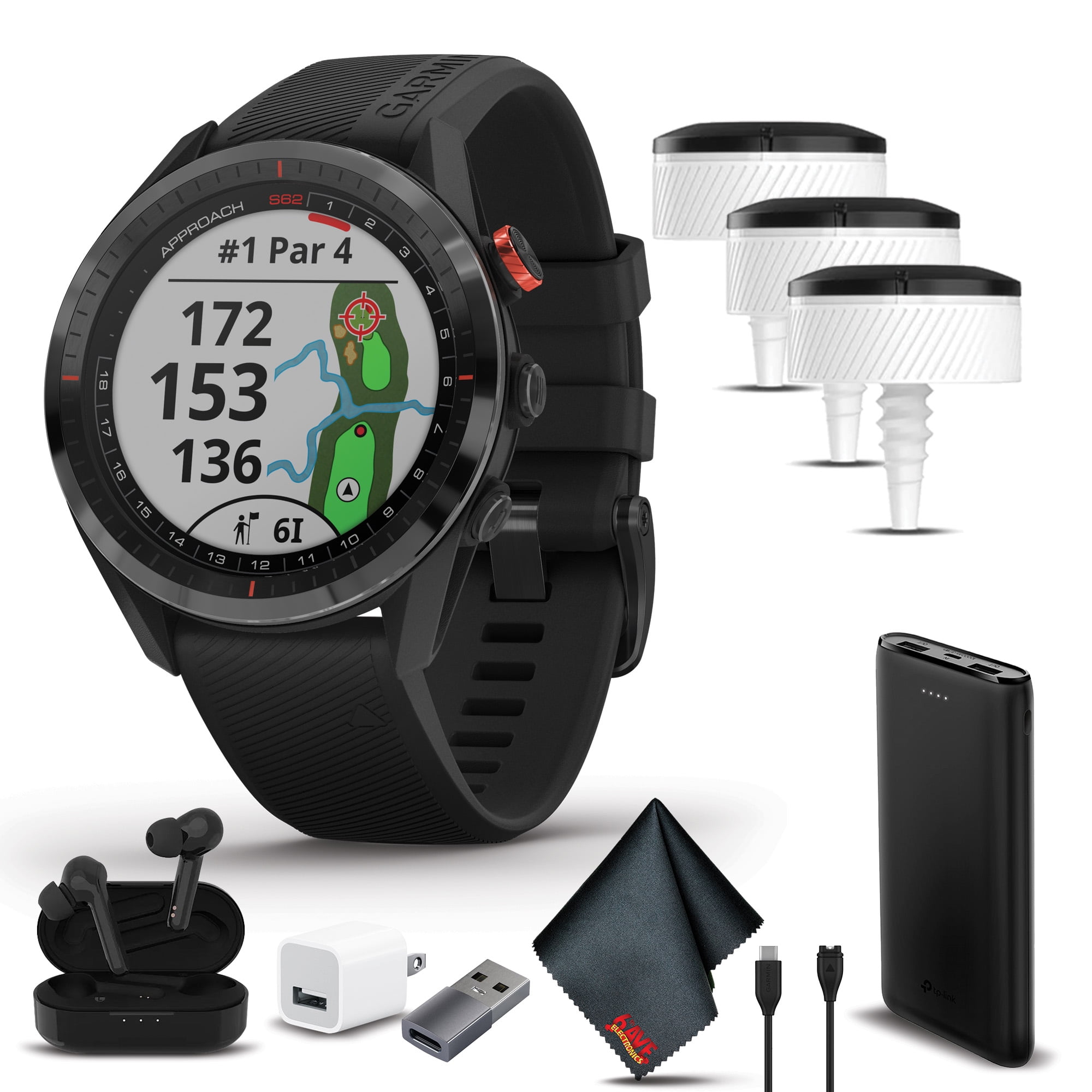 Garmin Approach S62 Golf Watch, Premium GPS Smartwatch with 3x Approach ...
