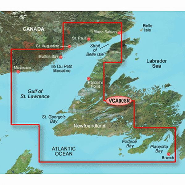 Garmin BlueChart g3 Vision HD - VCA008R - Newfoundland West - microSD ...