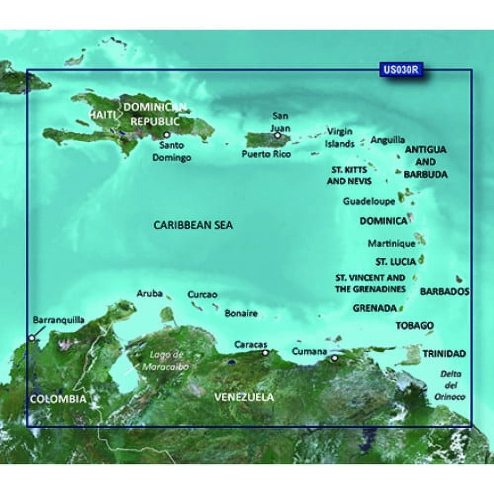 Garmin BlueChart g3 Vision HD VUS030R Southeast Caribbean Digital Map ...