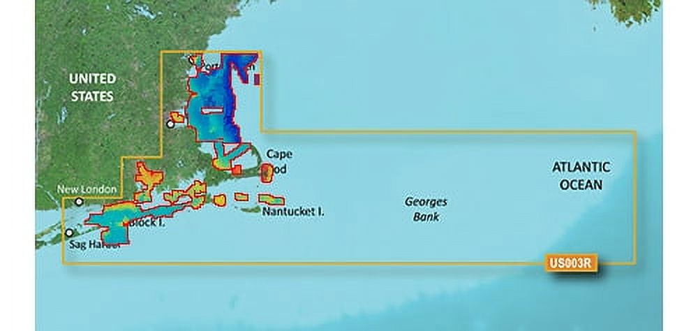 Garmin Bluechart g2 Vision VUS003R Cape Cod Digital Map w/ Guidance ...