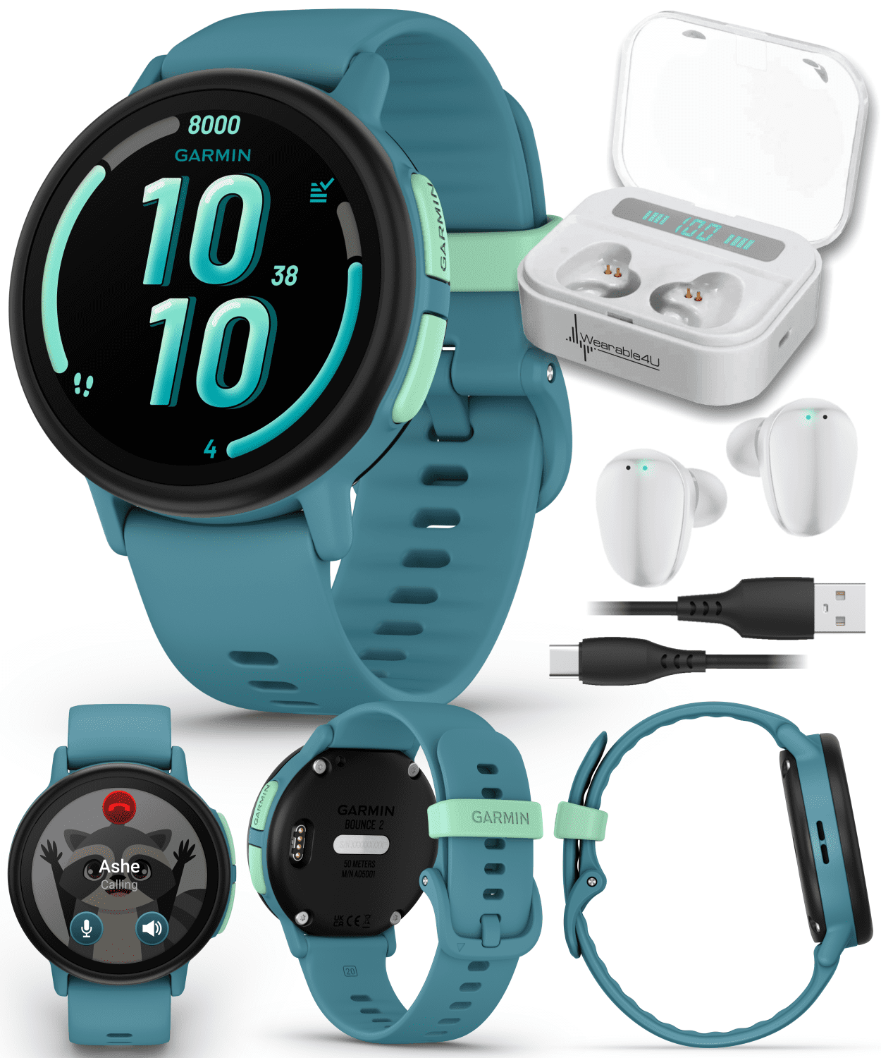 Garmin Bounce 2 Kids Smartwatch with LTE – Two-Way Calling, Text ...