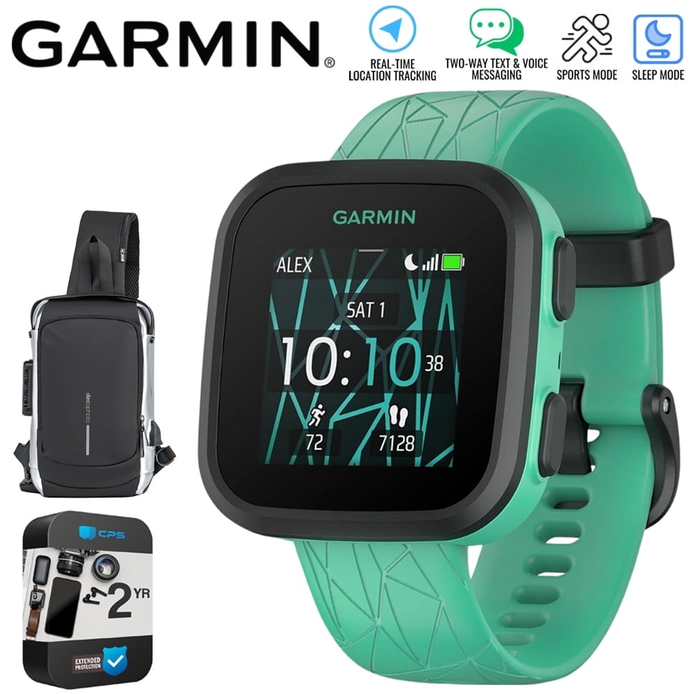 Garmin Bounce Kids Smartwatch Two-Way Text & Voice Messaging, Green ...