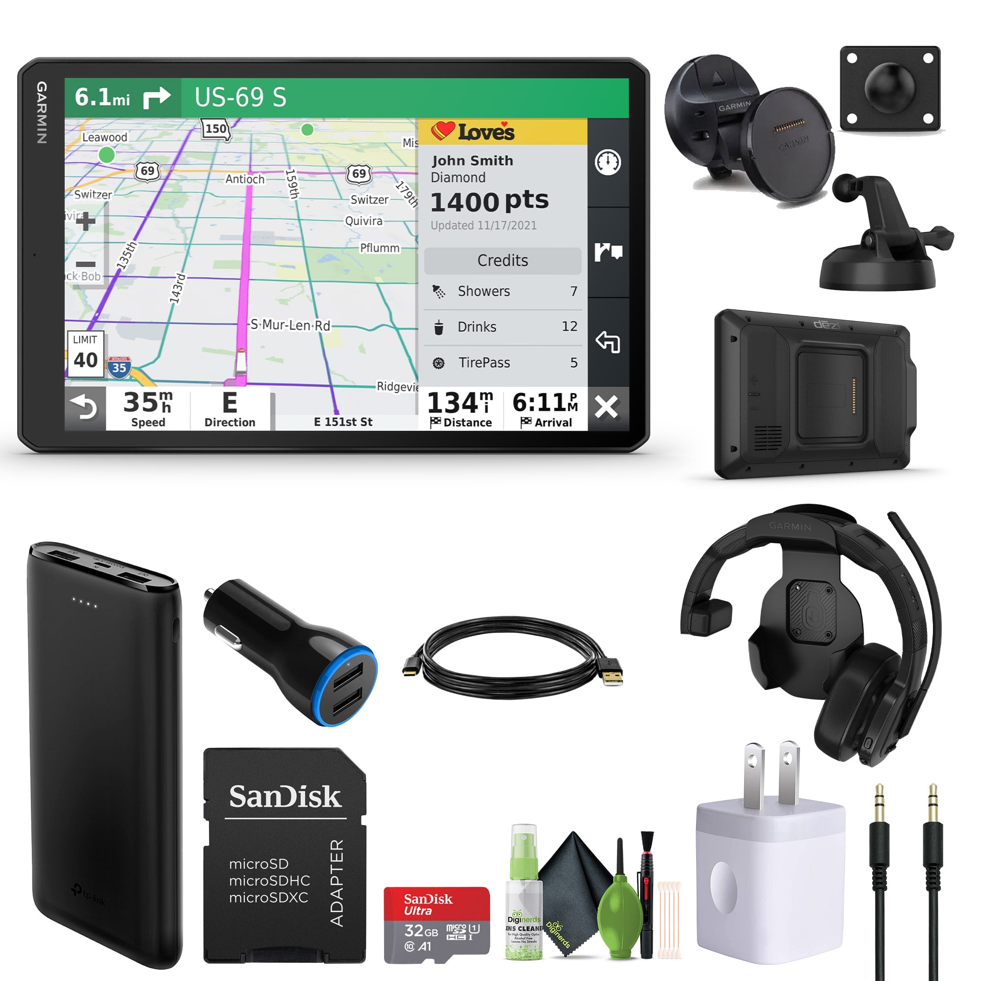 Garmin Dezl OTR1010 GPS Truck Navigator 10" Dispaly, Custom Truck ...