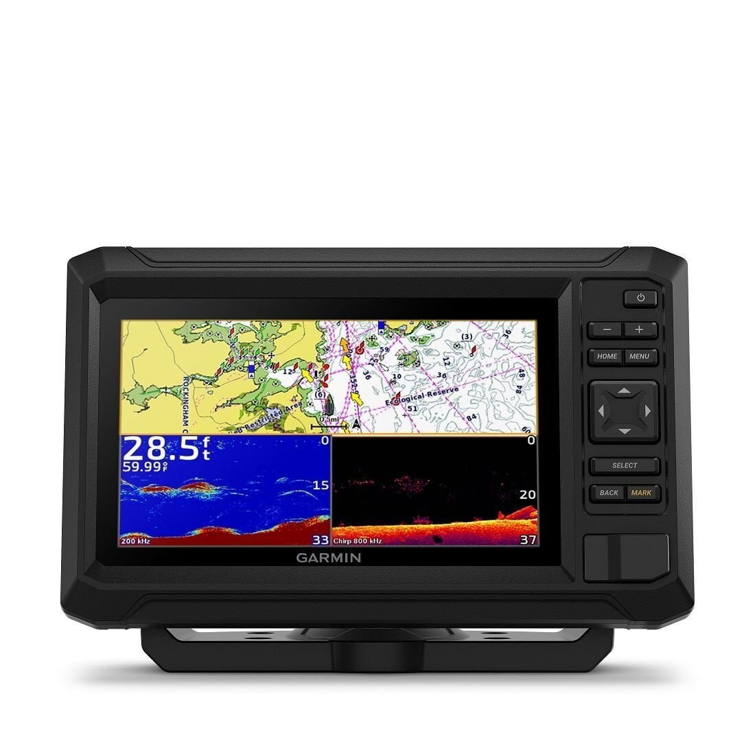 Garmin ECHOMAP UHD2 74cv Chartplotter with GT20TM Transducer, Depth ...