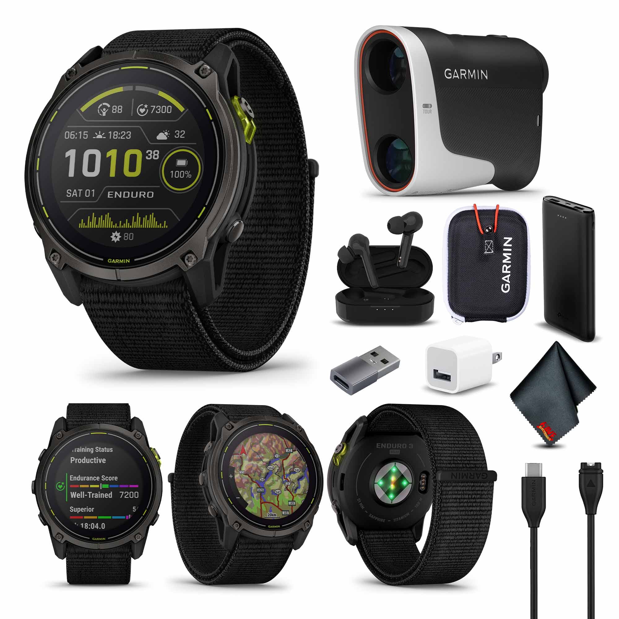 Garmin Enduro 3 Solar Sapphire Smartwatch Carbon Gray DLC Titanium with ...