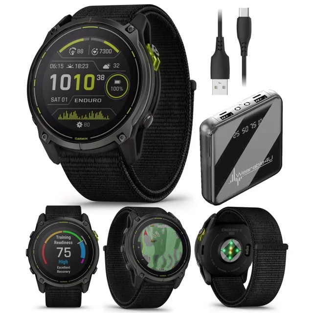 Garmin Enduro 3 Solar Ultraperformance GPS Smartwatch with Power Bank ...